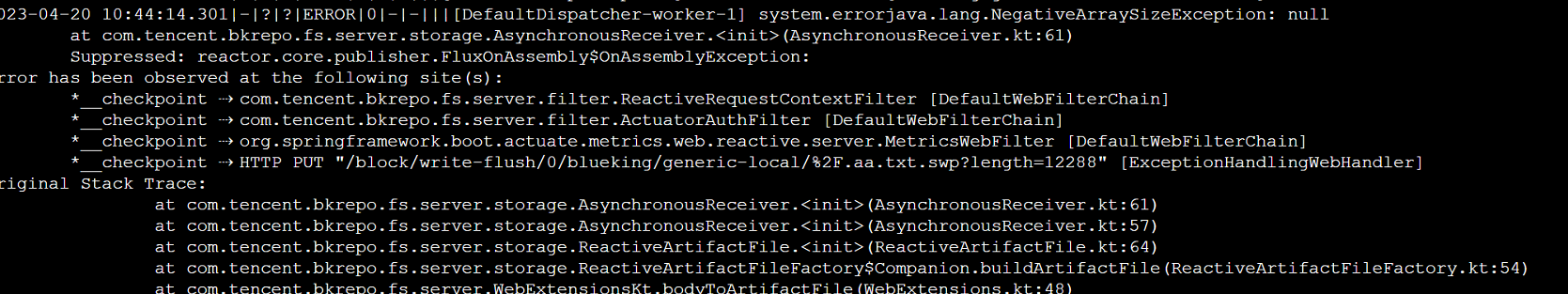 默认配置启动fs-server，写入块报错。 · Issue #456 · TencentBlueKing/bk-repo · GitHub