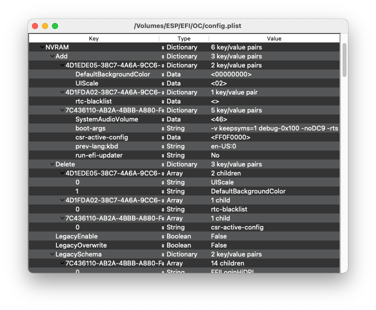Incorrect version of OpenCore in NVRAM · Issue #1622 · acidanthera/bugtracker · GitHub