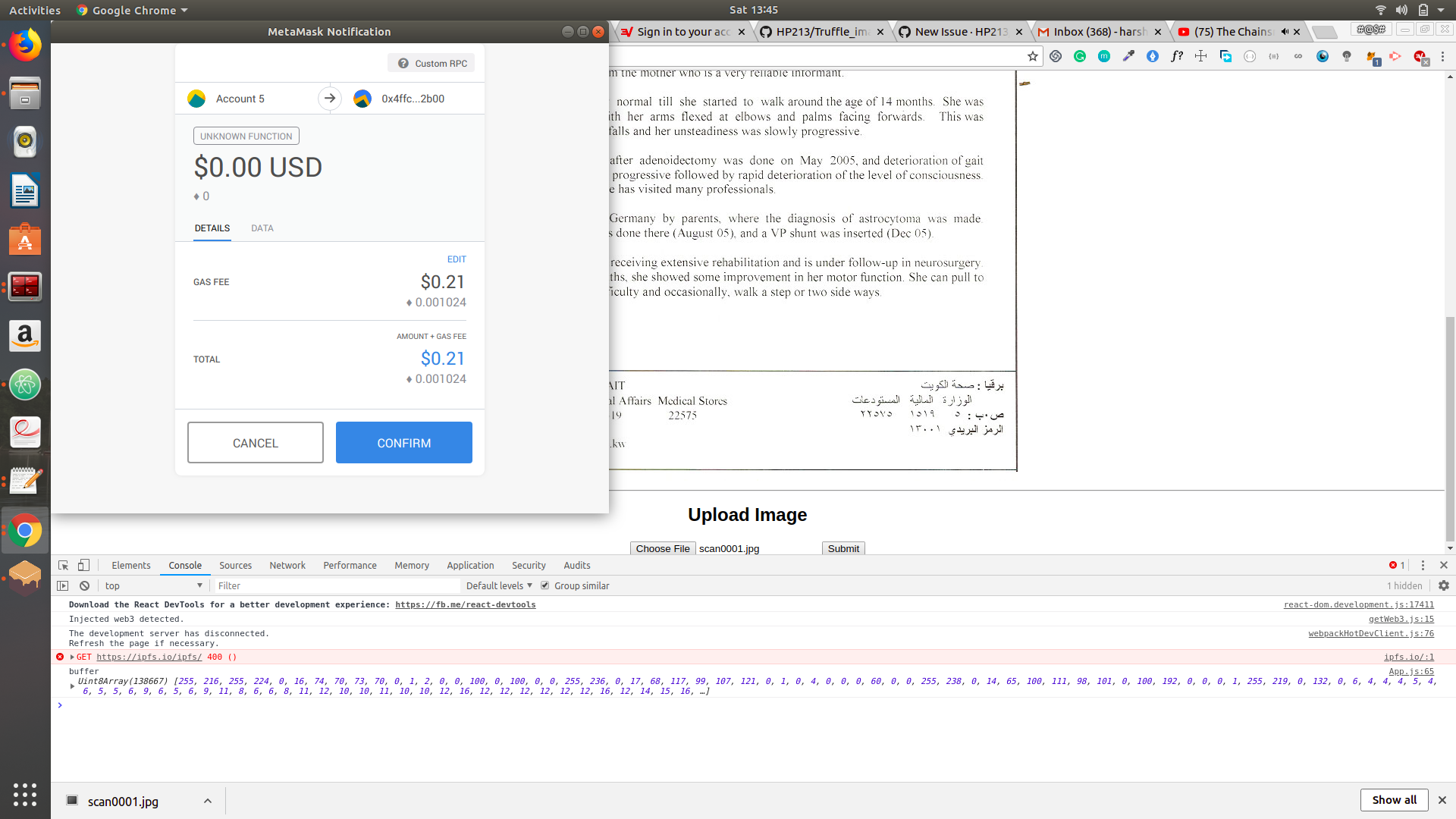 Github Hp213truffleimageuploadblockchain A Web Application To Upload Your Image In Blockchain