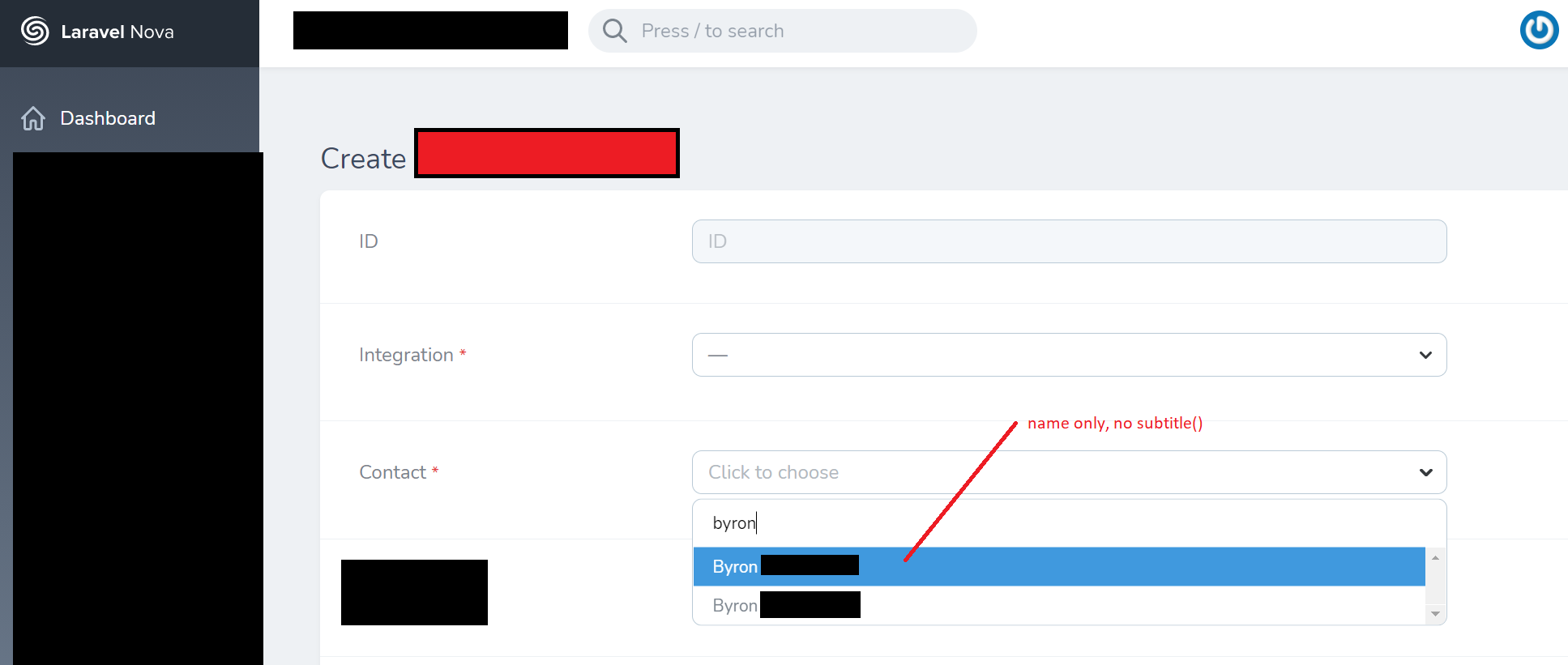 BelongsTo searchable field withSubtitles() not including subtitle() in search result · Issue ...