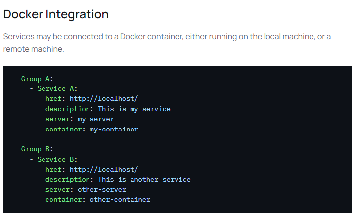 [Documentation] Inconsistent Docker Integration examples · Issue #461 · gethomepage/homepage ...