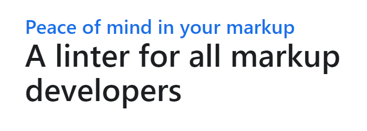 Include "HTML" in the description · Issue #714 · markuplint/markuplint · GitHub