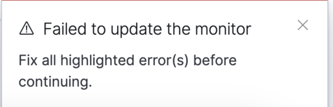 [BUG] "Failed to update the monitor" after updating existing monitor config (and selecting ...