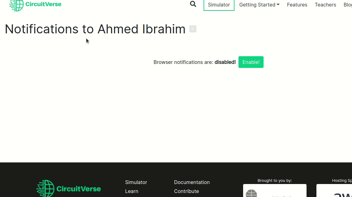 Notifications is not working · Issue #2962 · CircuitVerse/CircuitVerse · GitHub