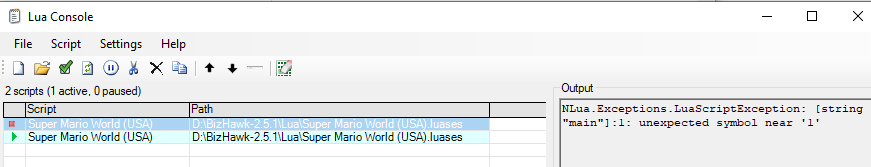Lua Console - Sessions Cannot Be Saved in 2.5.1 · Issue #2400 ...