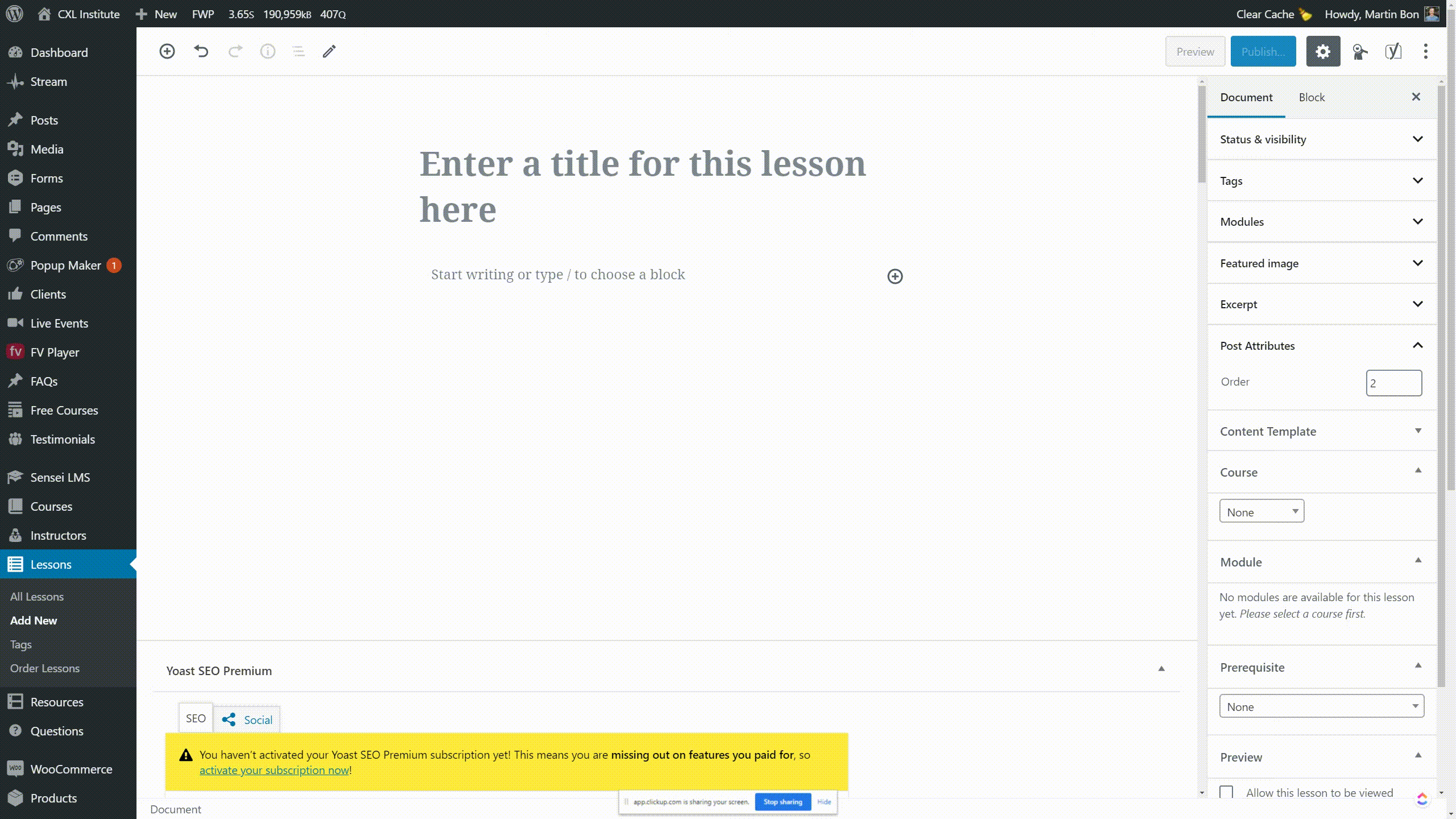 Module selection appears only after refreshing · Issue #3202 · Automattic/sensei · GitHub