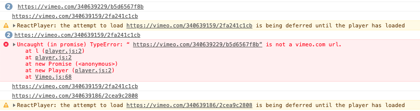 Playback issue with unlisted Vimeo links · Issue #664 · cookpete/react-player · GitHub