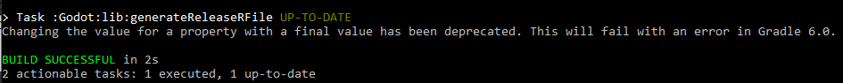Android Deprecated Gradle Build Warning · Issue 36764 · Godotengine