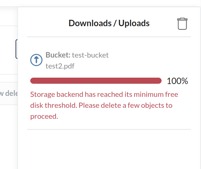 Display detailed error message on upload failure · Issue #2111 · minio/console · GitHub