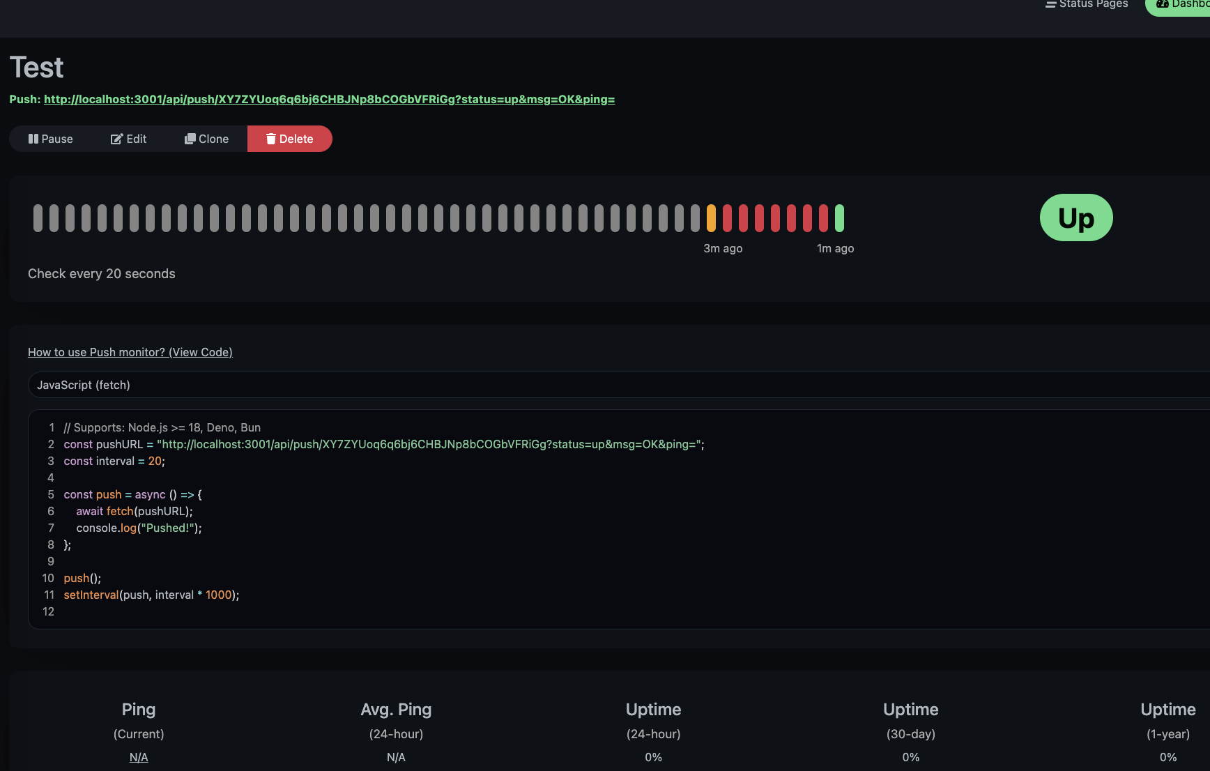 The 'push' type of monitoring is like freezing · Issue #4078 · louislam ...