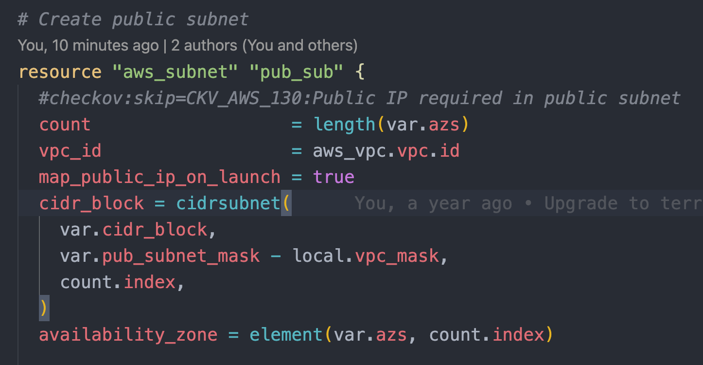 Unable to skip CKV_AWS_130 · Issue #1146 · bridgecrewio/checkov · GitHub