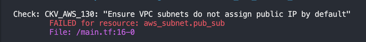 Unable to skip CKV_AWS_130 · Issue #1146 · bridgecrewio/checkov · GitHub
