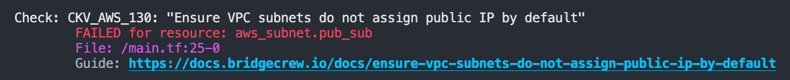 Unable to skip CKV_AWS_130 · Issue #1146 · bridgecrewio/checkov · GitHub