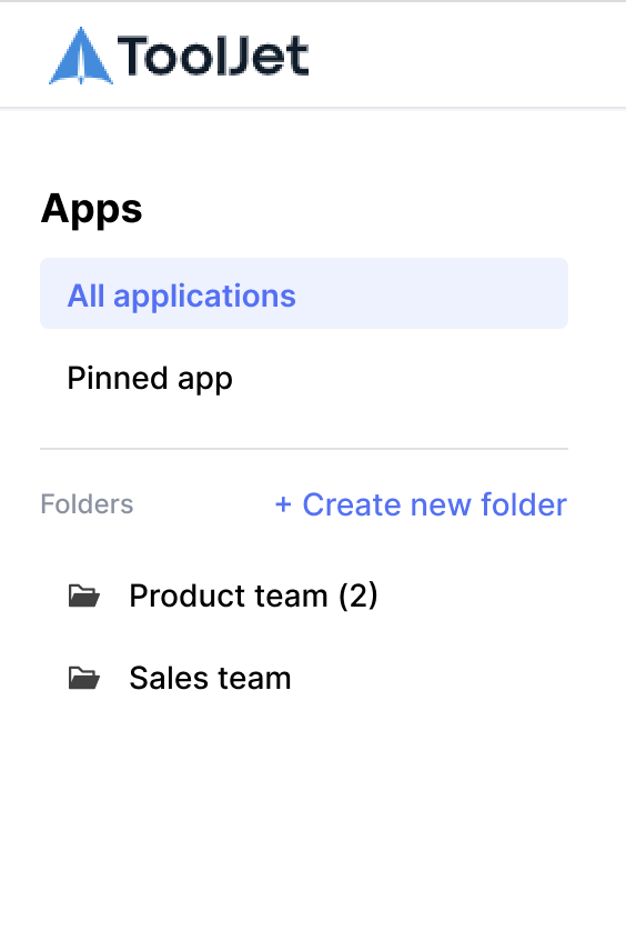 [Home Page Design Changes] Left Menu · Issue #1750 · ToolJet/ToolJet · GitHub