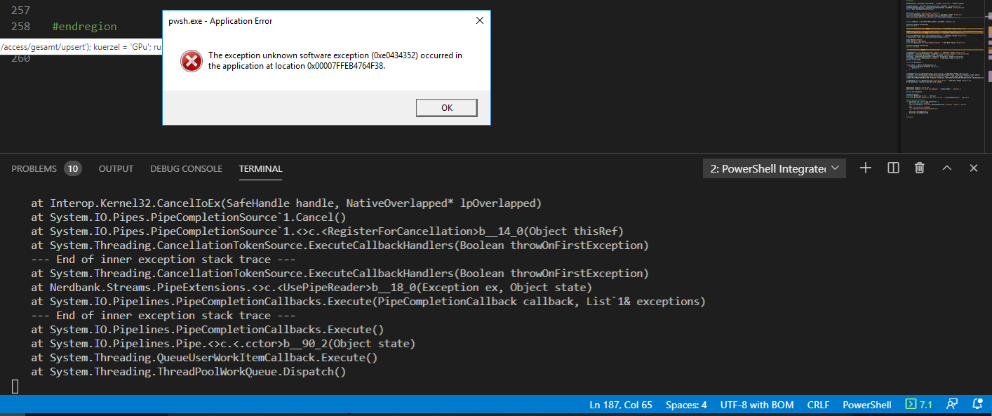 Random Crahs in Powershell 7+ (also in 7.2) · Issue #14252 · PowerShell ...