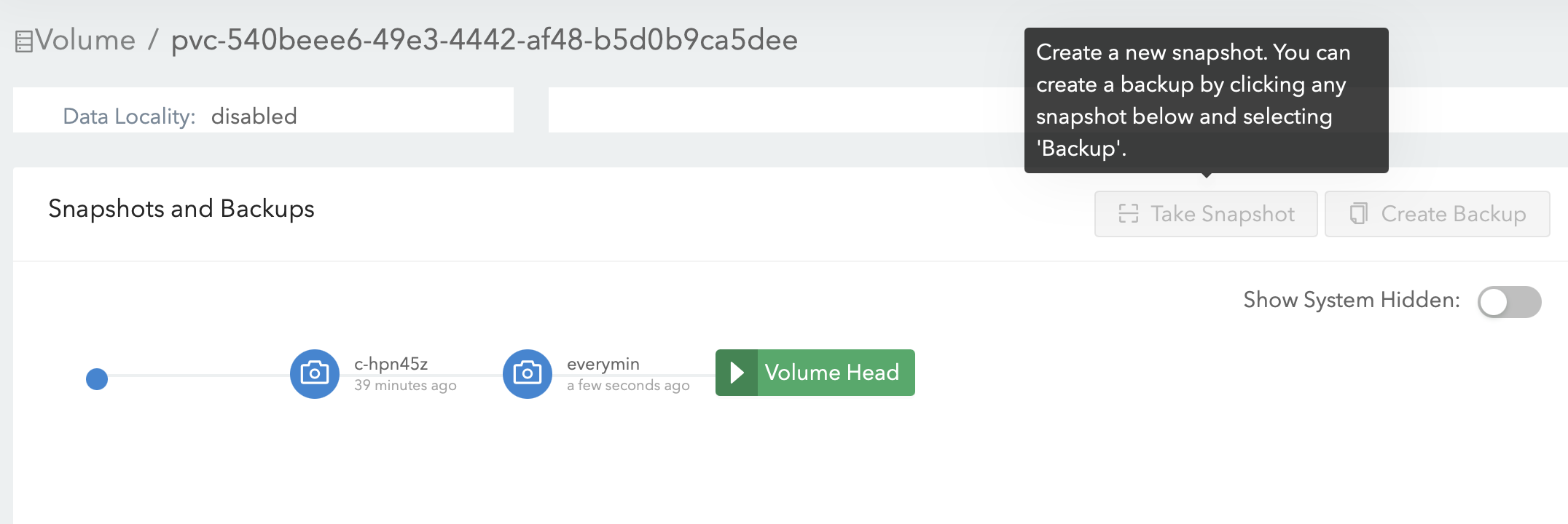 [BUG] UI: Can't create/delete/revert snapshots · Issue #3185 · longhorn/longhorn · GitHub