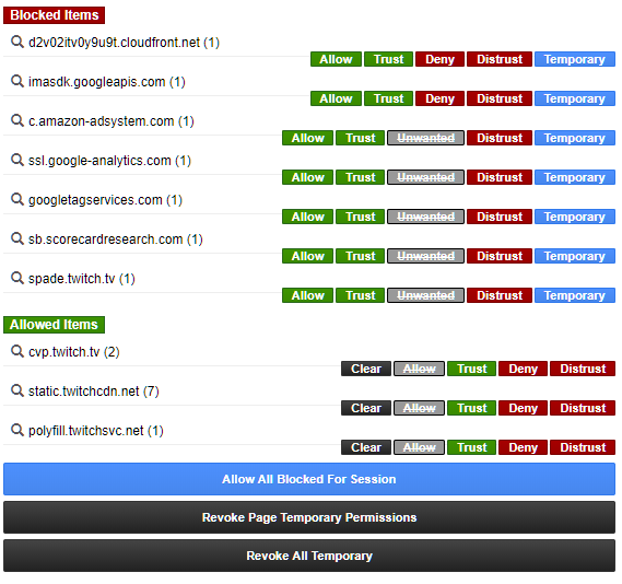 Certain domains not visible in UI when temporarily allowed/allowed · Issue #391 · andryou ...