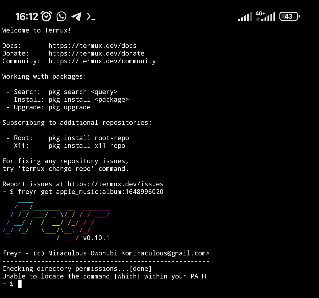 Unable To Locate The Command Which Within Your Path · Issue 586 · Miraclxfreyr Js · Github