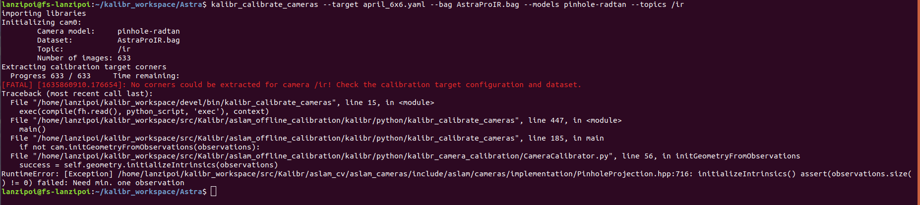 IR camera calibration error:No corners could be extracted · Issue #480 · ethz-asl/kalibr · GitHub