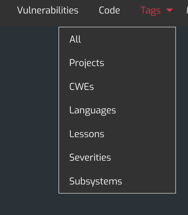 On the API page, the top nav doesn't work · Issue #1063 · VulnerabilityHistoryProject ...