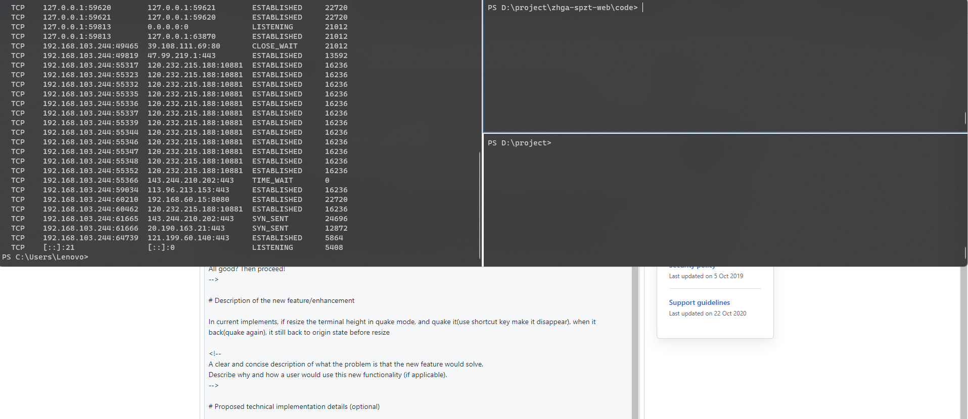Consider remember terminal height in quake mode · Issue #12617 · microsoft/terminal · GitHub