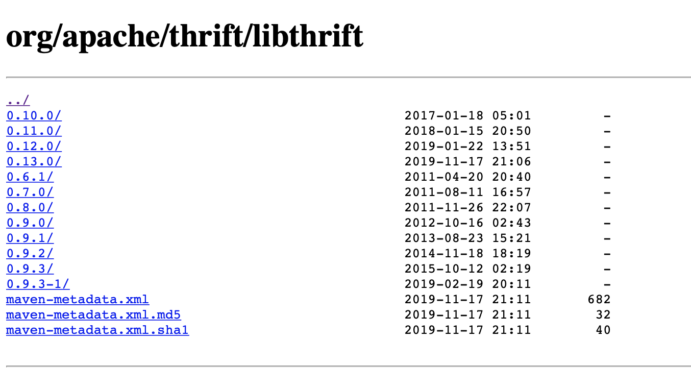 Bug: Vulnerability in Thrift · Issue #1114 · eclipse-sw360/sw360 · GitHub