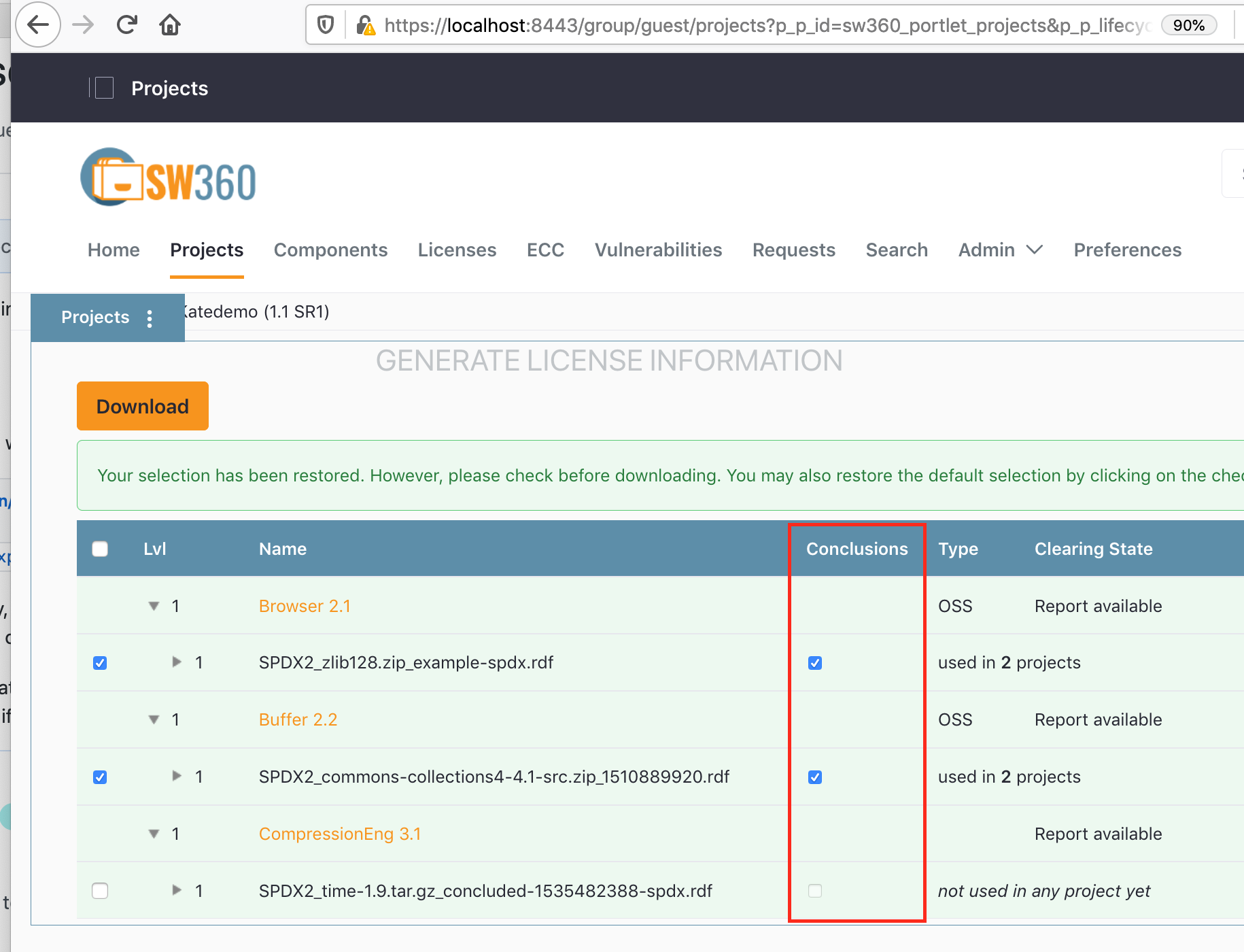 SPDX license info selection on file basis · Issue #1074 · eclipse-sw360/sw360 · GitHub
