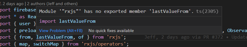 lastValueFrom not available in rxjs 6.6.3 · Issue #397 · FirebaseExtended/reactfire · GitHub