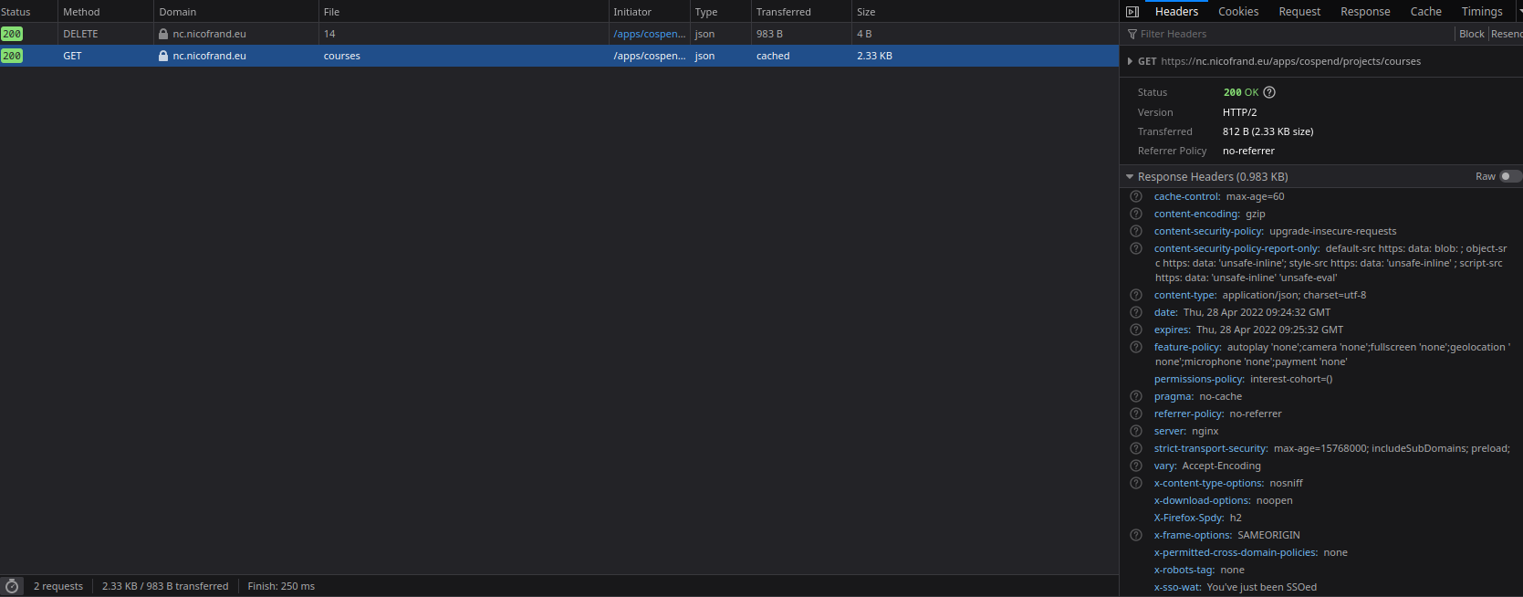 JSON requests wrongfully cached · Issue #484 · YunoHost-Apps/nextcloud_ynh · GitHub