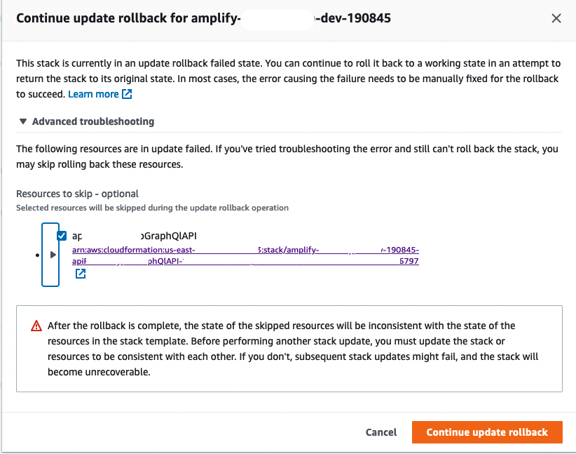 Environment stuck · Issue #798 · aws-amplify/amplify-category-api · GitHub