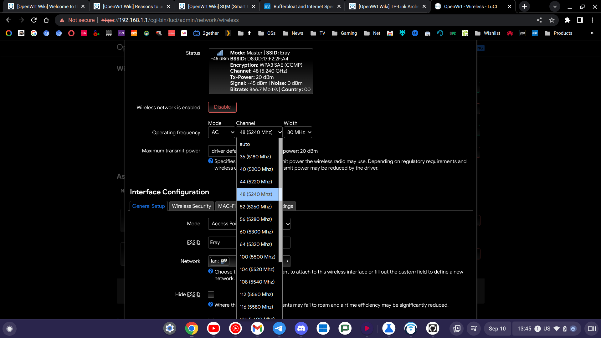 [Edited]TP-Link Archer C50V4 Luci exposes unsupported frequencies for ...