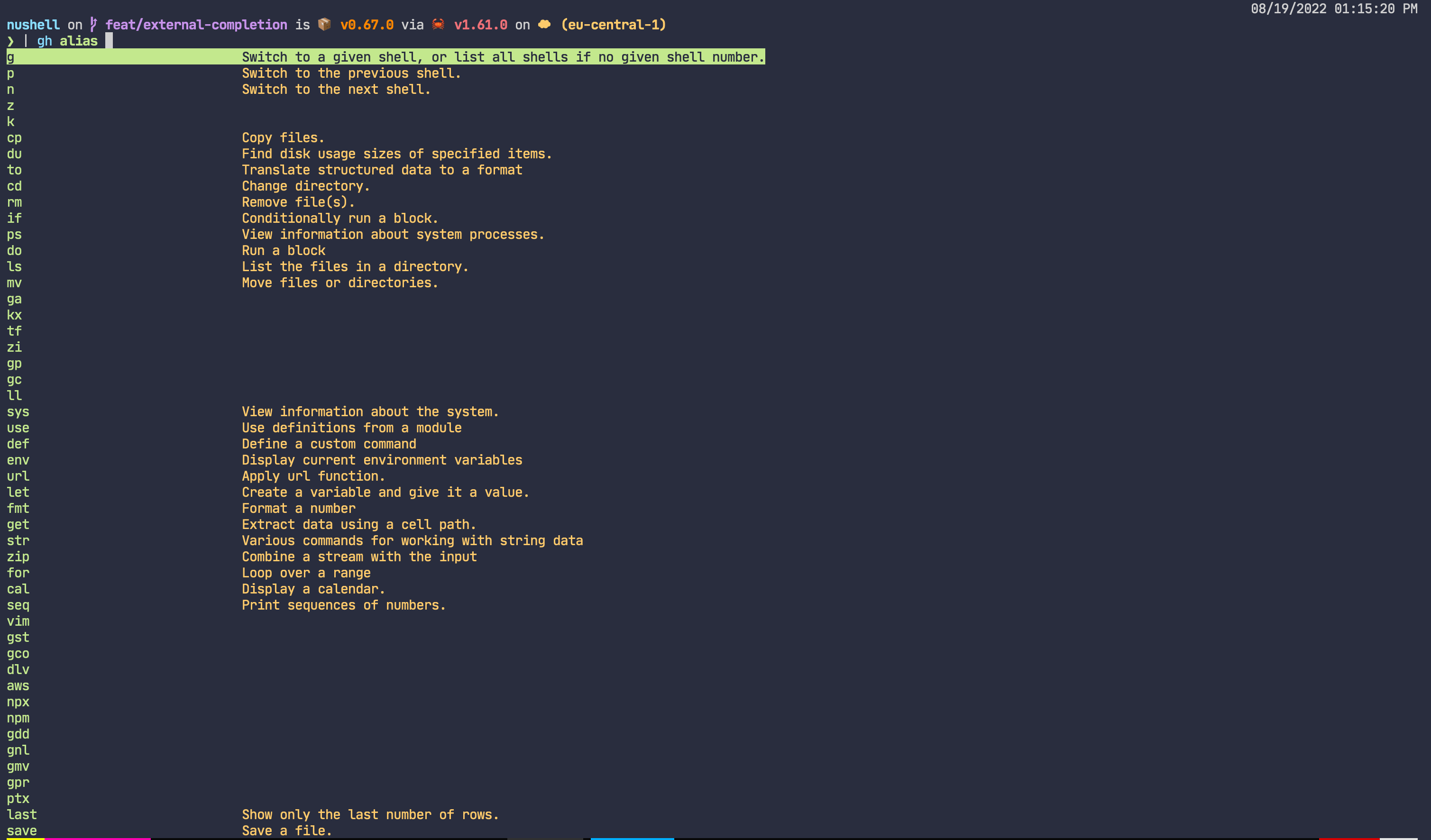 External Completions Command Issue · Issue 6378 · Nushell Nushell · Github