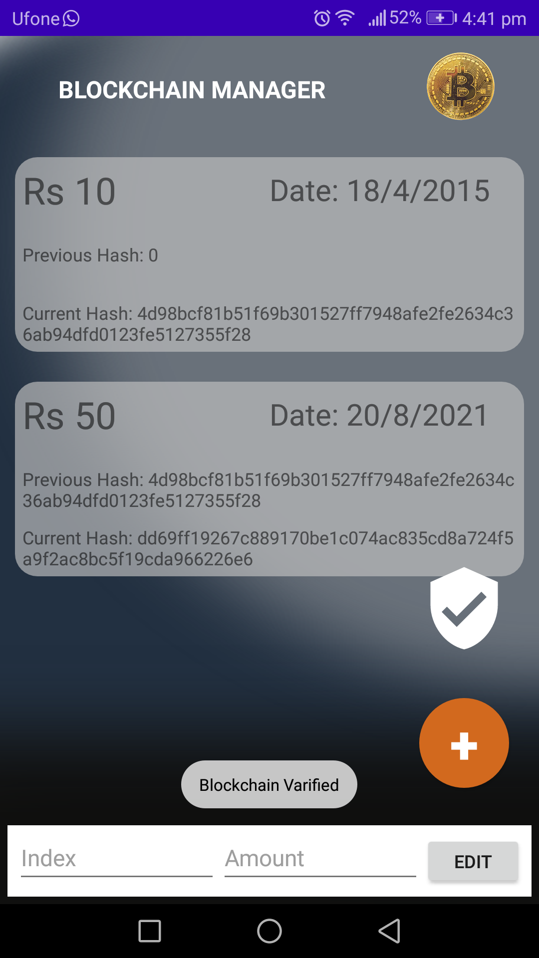 GitHub - Usamazafar97/BlockchainManager: Blockchain Manager is android ...
