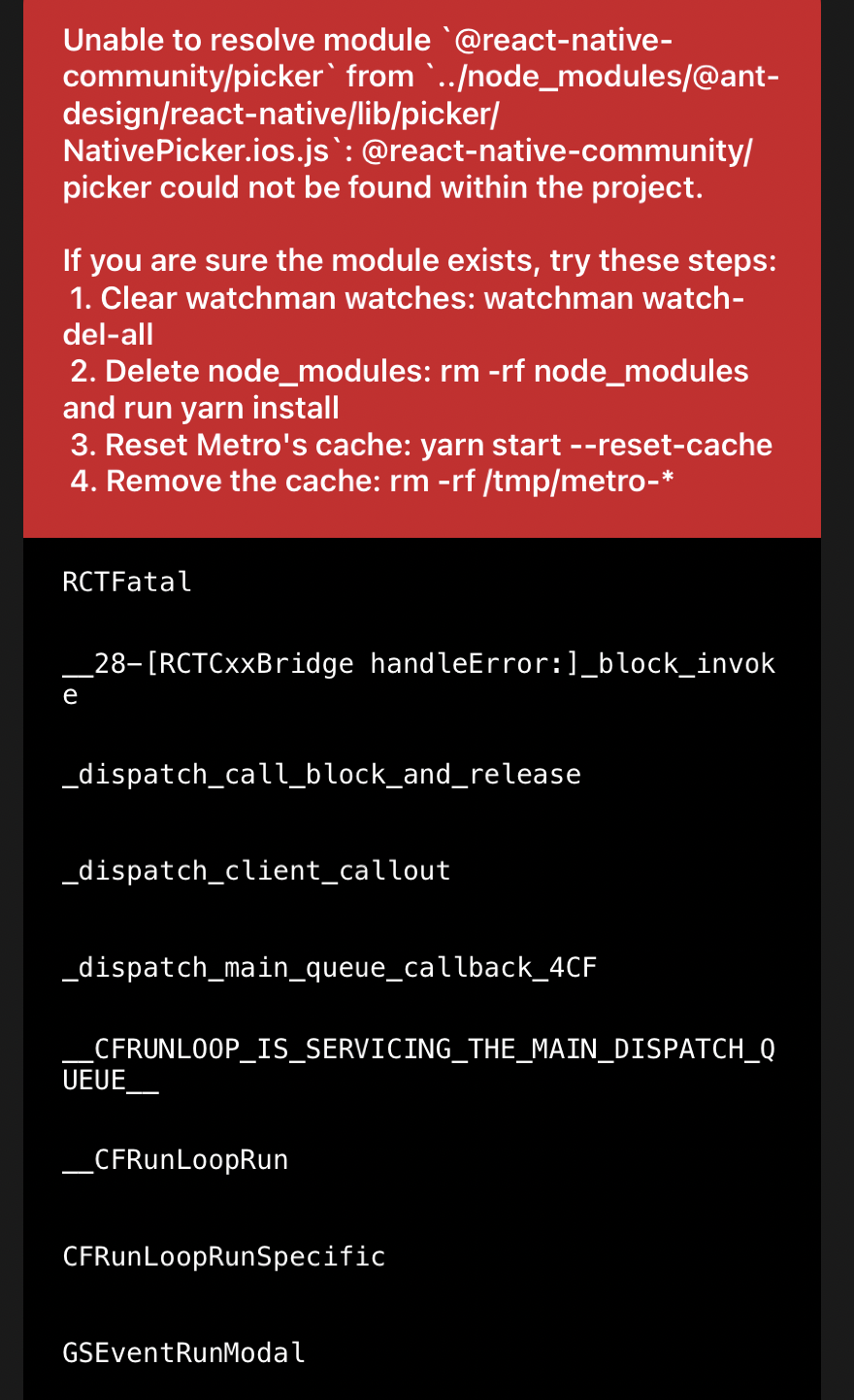 依赖包 @react-native-community/picker 更名为 @react-native-picker/picker · Issue #1120 · ant-design ...