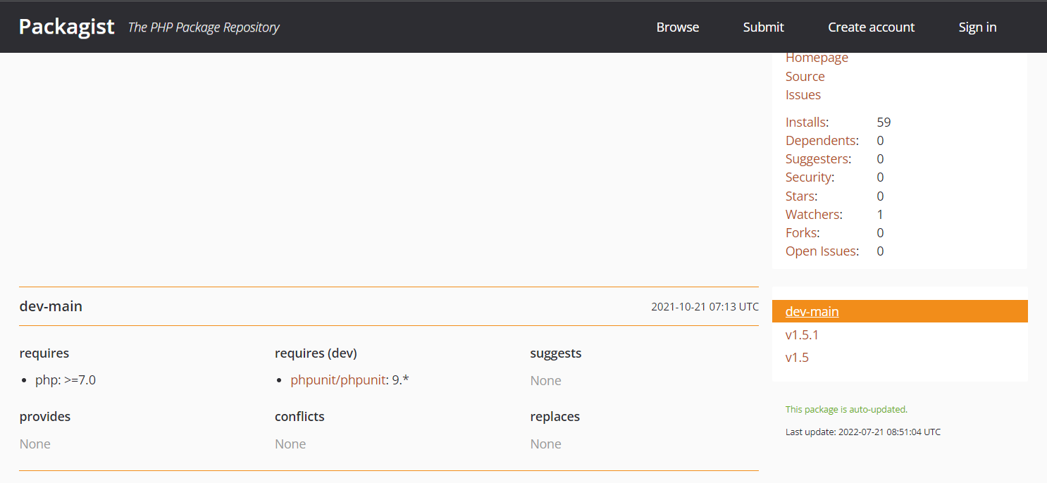 Composer Package Registry Dev Maindev Master Package Version