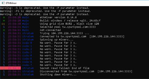 Socket connection failed - Sparkpool · Issue #1329 · ethereum-mining/ethminer · GitHub