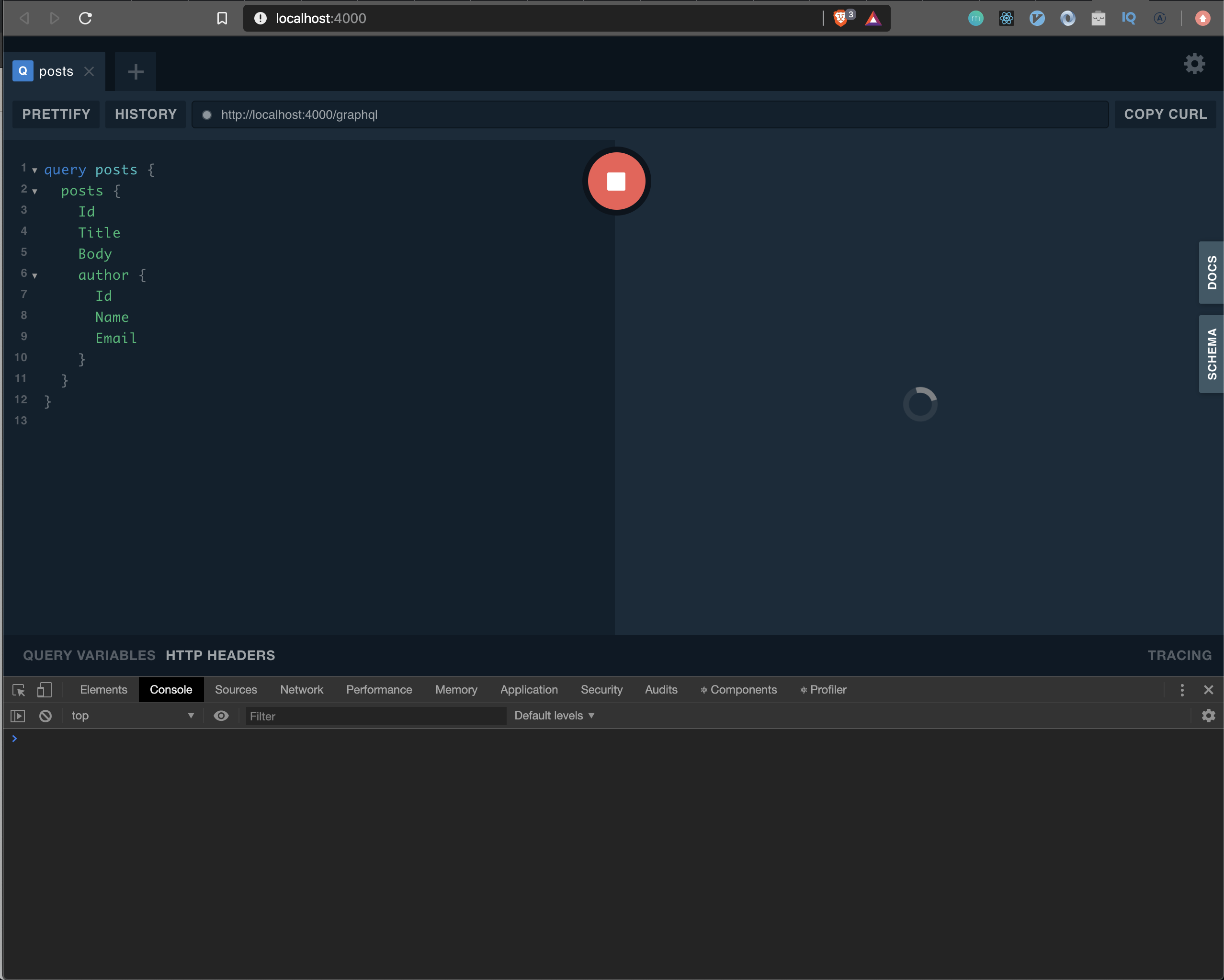 Playground hangs indefinitely with `prisma2-preview024` · Issue #520 · prisma-labs/graphql ...
