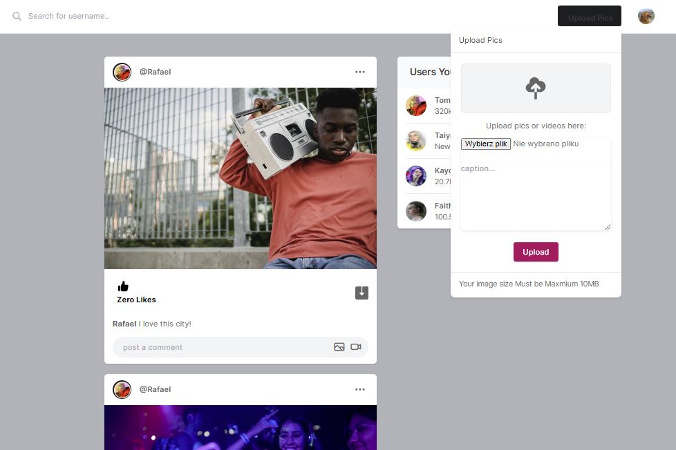 GitHub - AgnieszkaRaczynska/Social-Media-App: Social Media Application