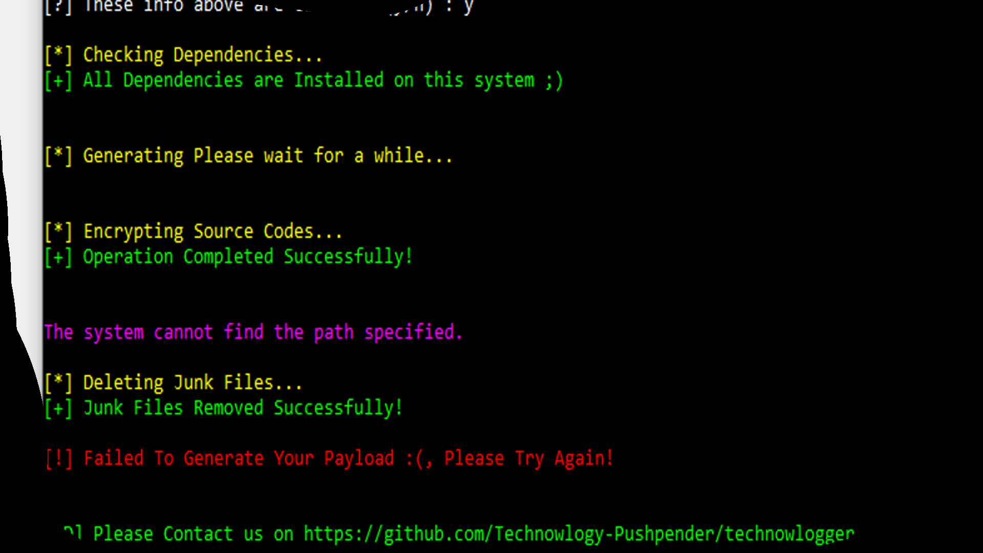 Error While Generating · Issue 5 · Pushpenderindiasinister · Github 