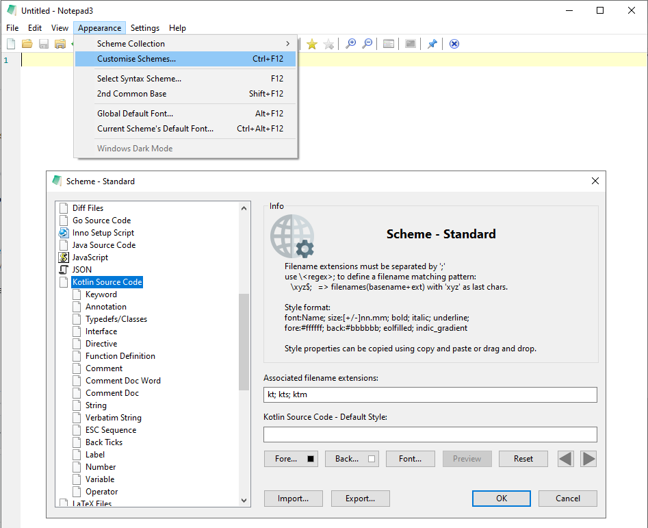 Support For Kotlin Syntax Scheme · Issue 1761 · Rizonesoftnotepad3 · Github
