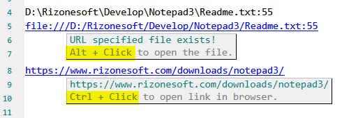 Hyperlink a path to disk without "file:///" · Issue #3467 · rizonesoft/Notepad3 · GitHub