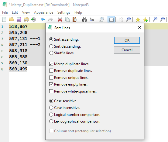 merge dupilcate line error · Issue #4101 · rizonesoft/Notepad3 · GitHub