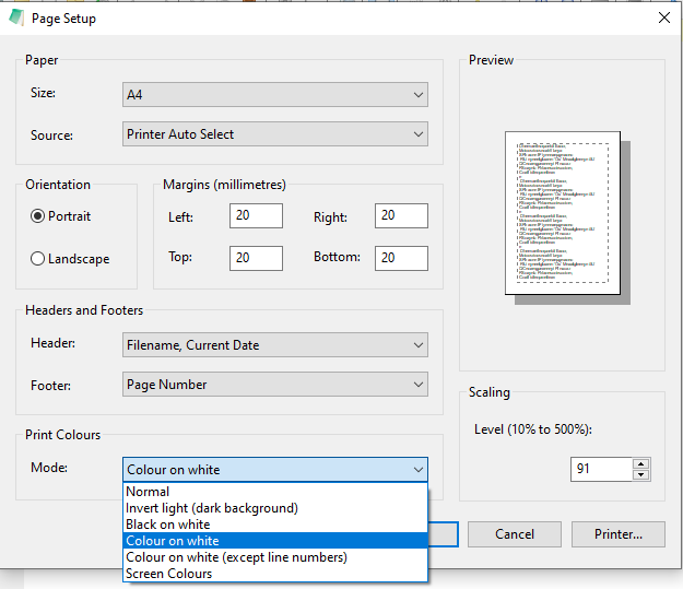 Problem printing from Notepad3 with Dark Scheme · Issue #4679 · rizonesoft/Notepad3 · GitHub