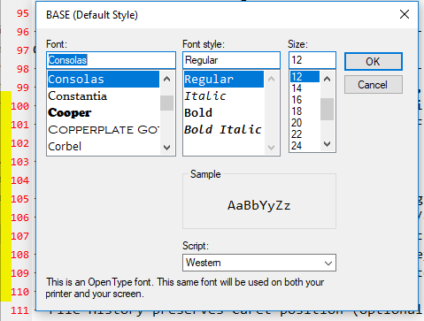 Width of the margin of the line numbers · Issue #419 · rizonesoft/Notepad3 · GitHub