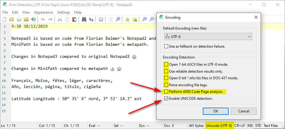 Error Detection UTF-8 (no Signature) · Issue #1852 · rizonesoft/Notepad3 · GitHub