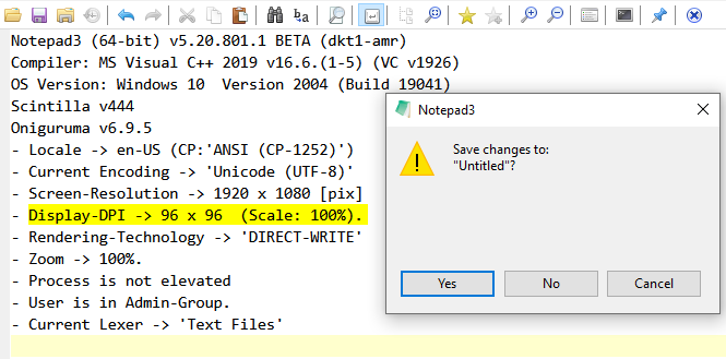 Notepad3 always try to write the settings file on exit · Issue #2461 · rizonesoft/Notepad3 · GitHub