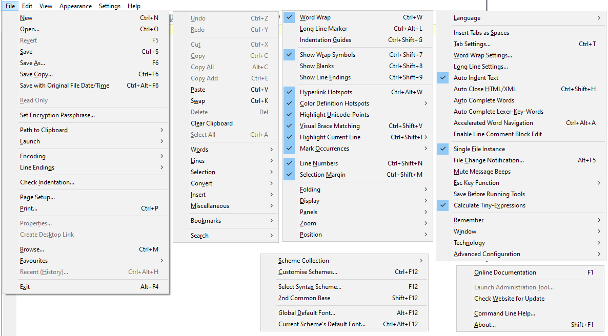 Menu Navigation via Keyboard Shortcuts: tidyup 2 (2020) · Issue #2645 · rizonesoft/Notepad3 · GitHub