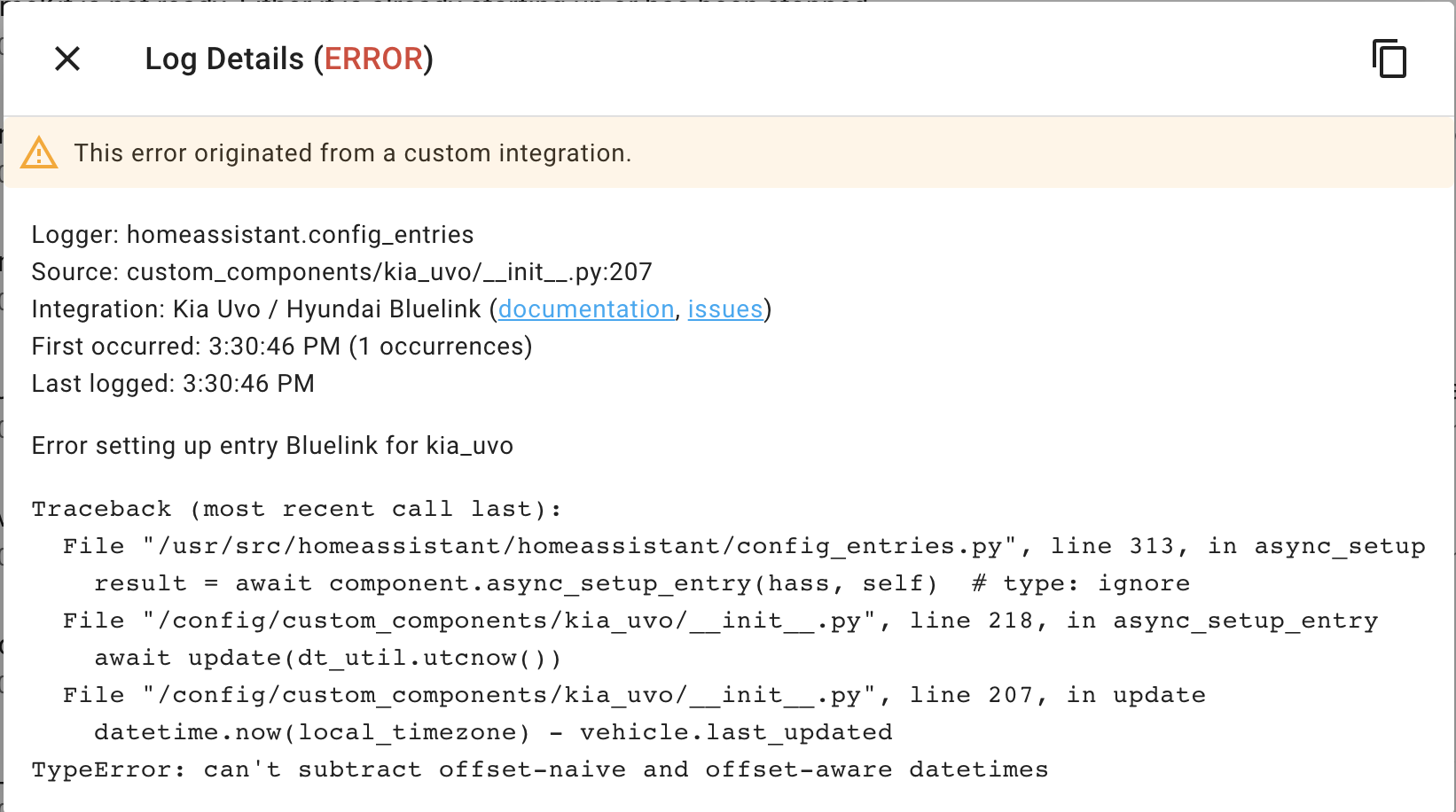 Failed to set up · Issue #262 · Hyundai-Kia-Connect/kia_uvo · GitHub