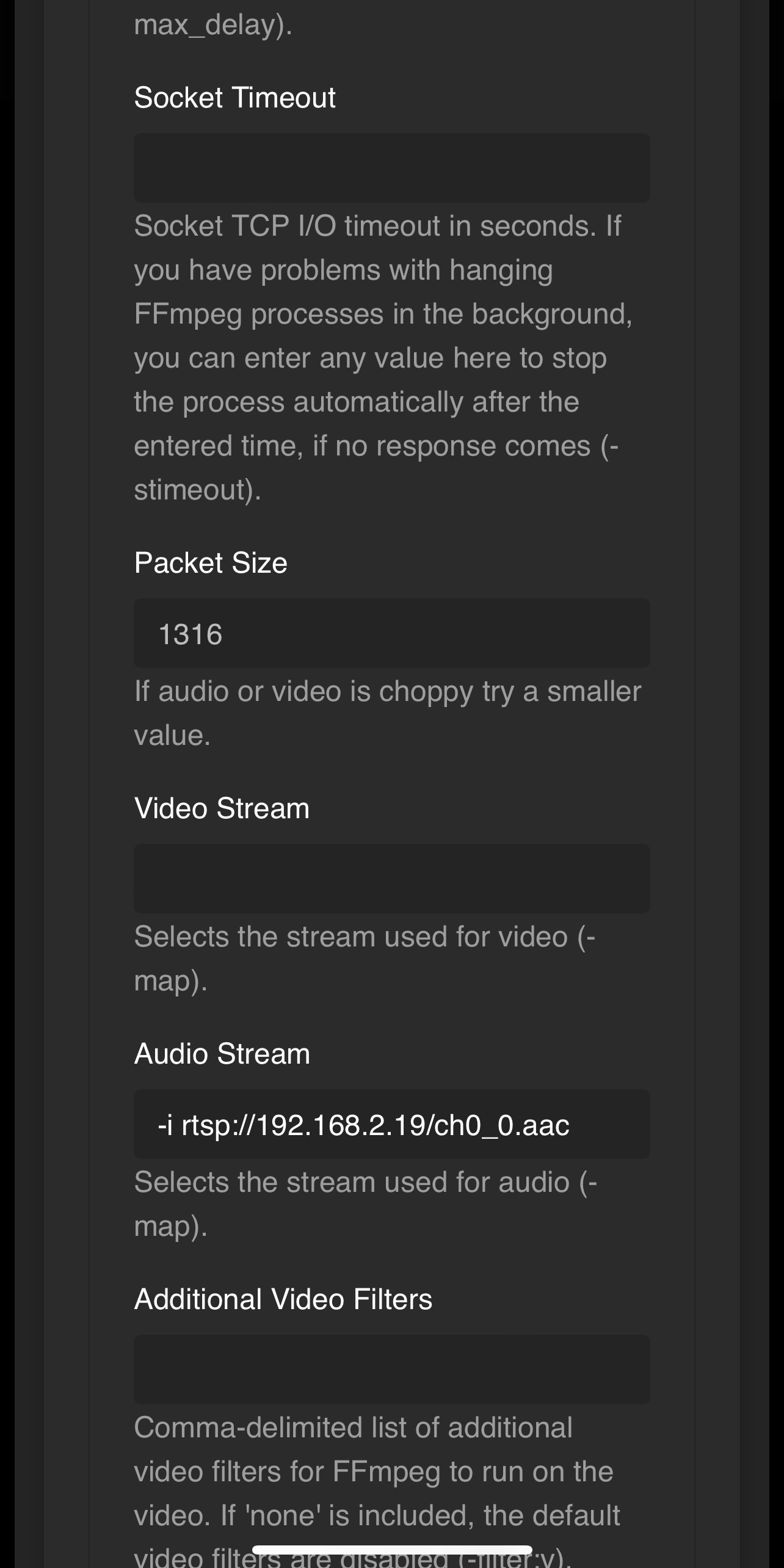 How To Get Audio From Rtsp Stream To Work With This Plugin · Issue 442 · Seydxhomebridge 