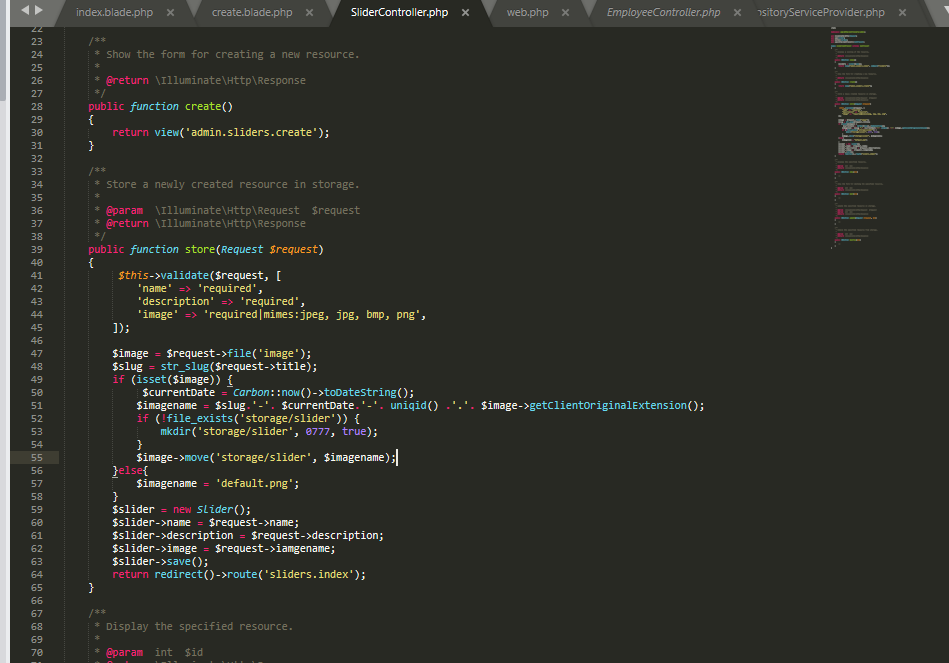 SQLSTATE[23000]: Integrity constraint violation: 1048 Column 'image' cannot be null (SQL: insert ...